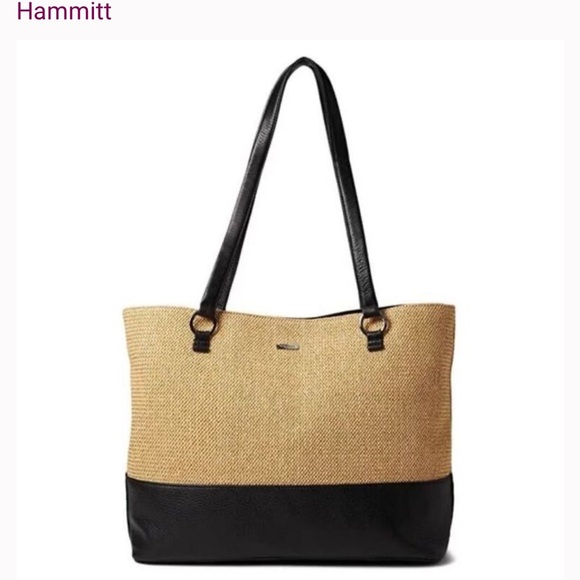 Hammitt | Bags | Hammittandersen Tote Chaparral Raffia Leather Tote ...